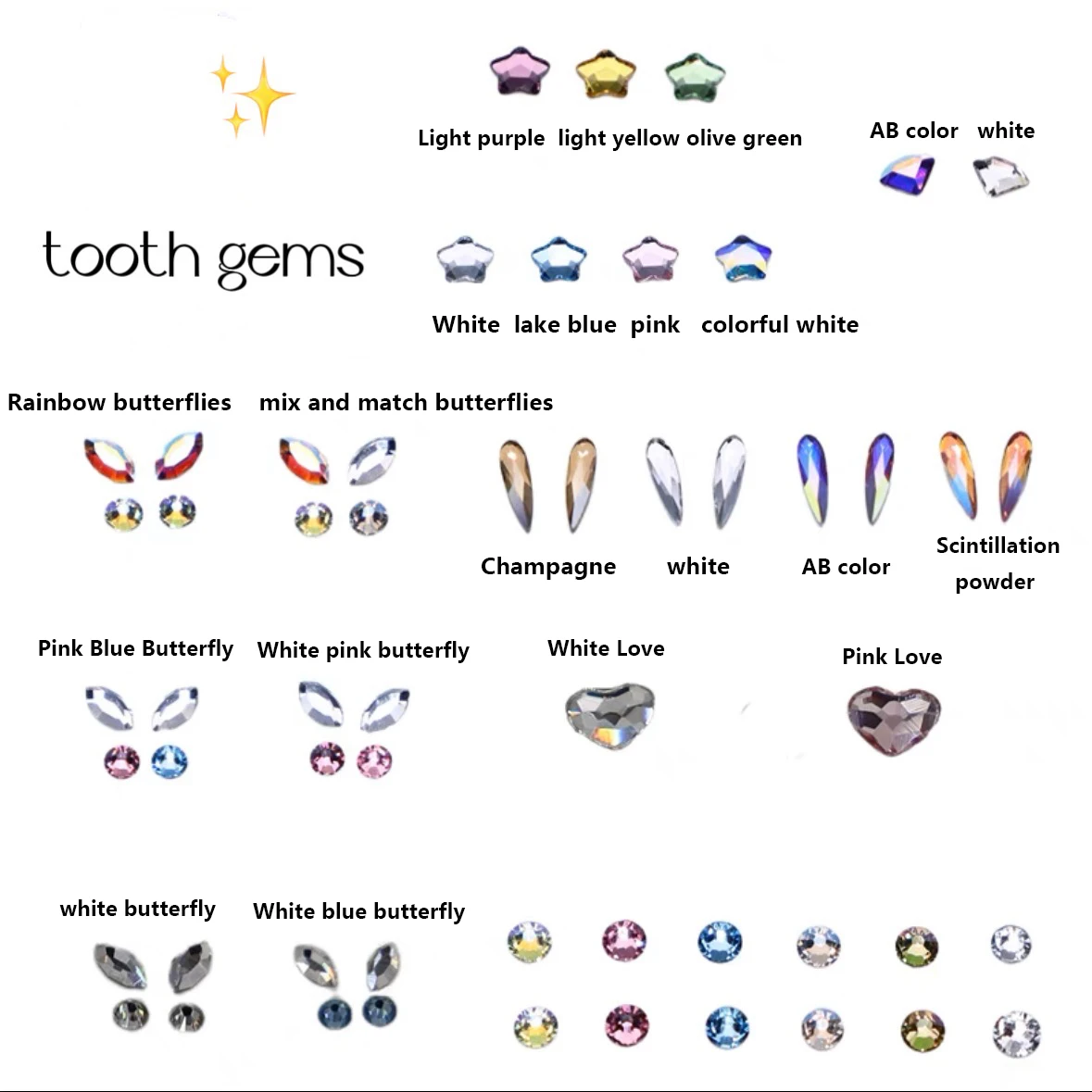 Round-Crystal-Fashion-Tooth-Gems-Oral-Hygiene-Teeth-Whitening-Tooth ...
