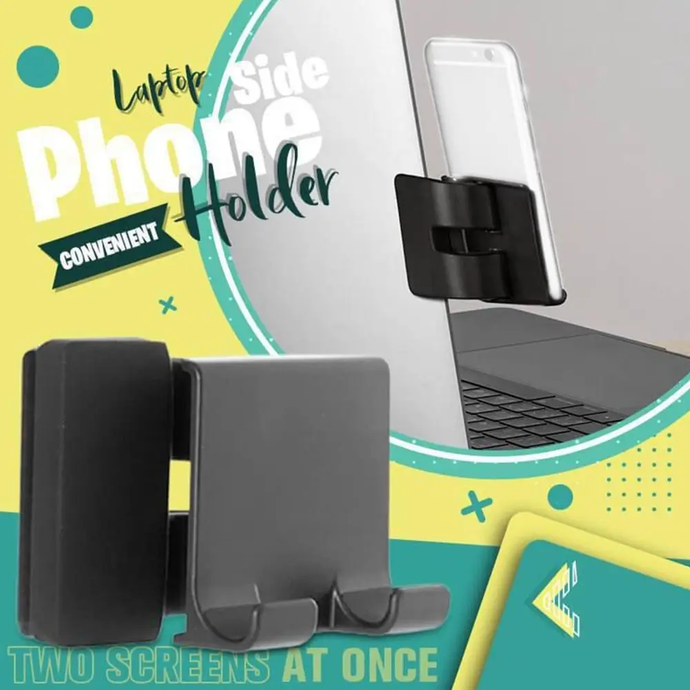 Computer-Screen-Side-Phone-Holder-Clip-On-Monitor-For-Laptop-Or-Desktop ...