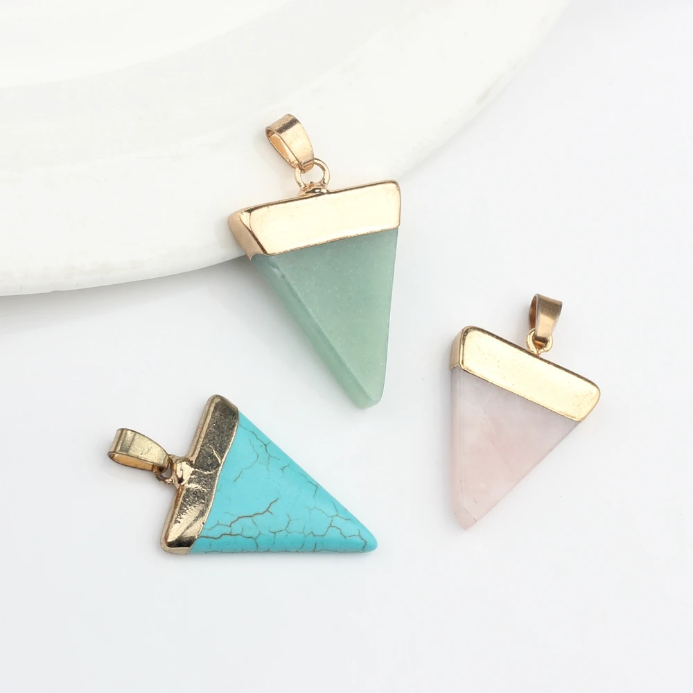 Natural-Stone-Charms-Geometry-Triangle-Charms-Connector-1pcs-For-DIY ...