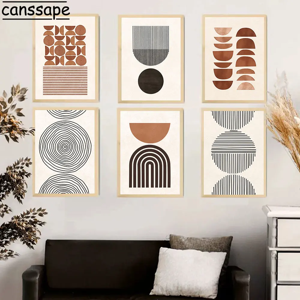 Arte de pared bohemio, líneas abstractas, impresiones artísticas, fase ...