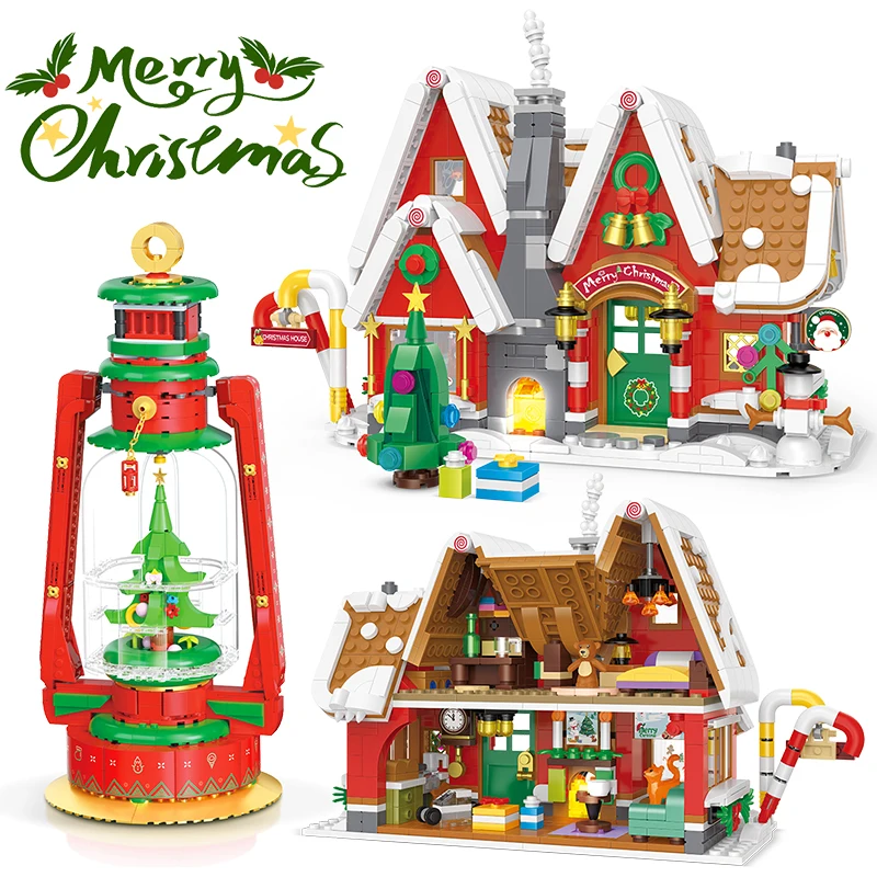 Creative-Mini-Christmas-House-Camping-Lamp-Glow-Building-Blocks-Hut ...