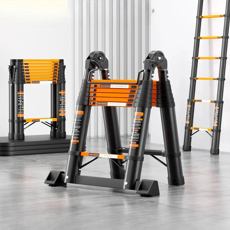 Telescoping-Ladder-A-Frame-Portable-Extension-Ladder-Stabilizer-Bar ...
