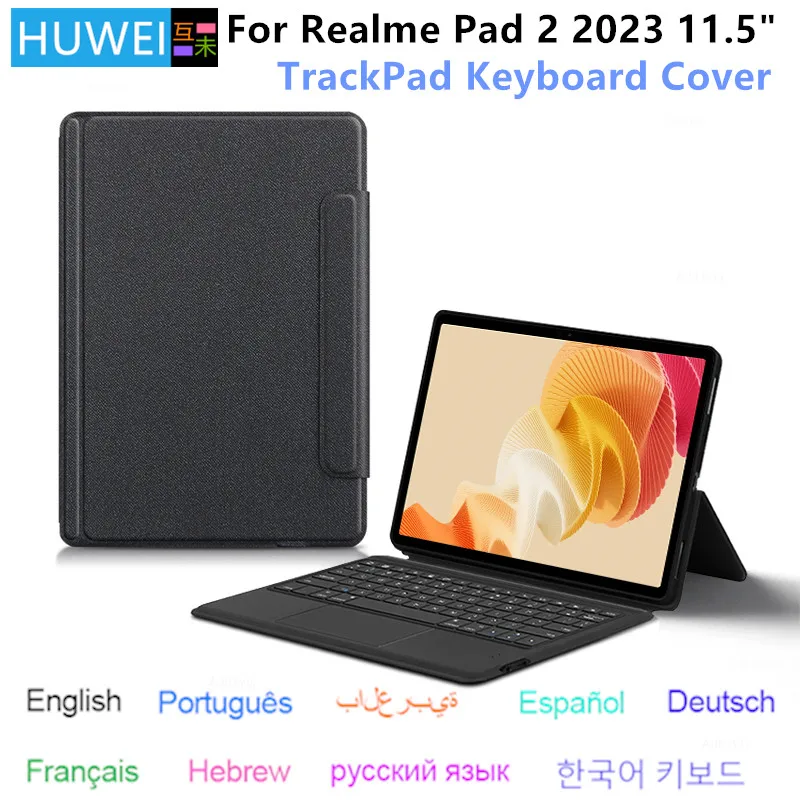 HUWEI-funda-con-teclado-para-Realme-Pad-2-cubierta-con-panel-t-ctil-de ...