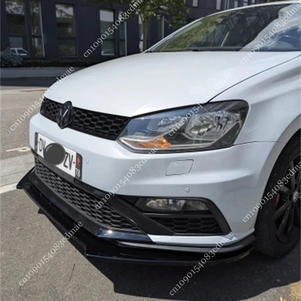 Maxton Style Front Bumper Lip for VW Polo MK5 6R 6C GTI Blue GT 2010 ...