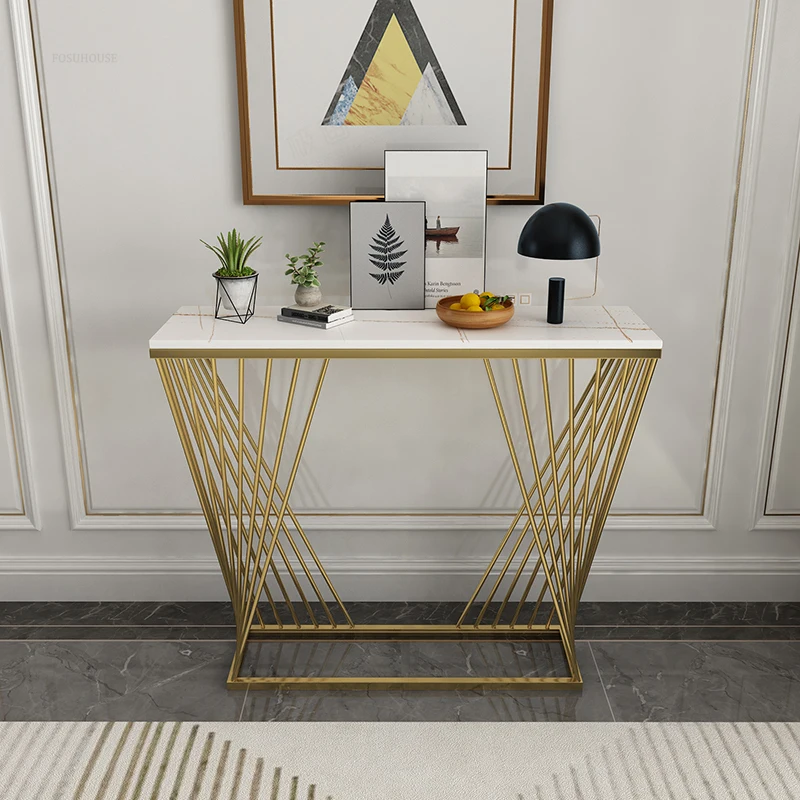 Italian-Rock-Slab-Console-Tables-for-Hallway-Hotel-Corridor-Console ...