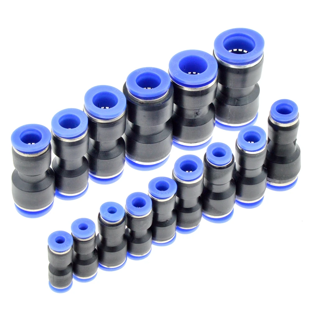 Air Pneumatic 10mm 8mm 6mm 12mm 4mm 16mm Od Hose Tube One Touch Push Into Straight Gas Fittings ...