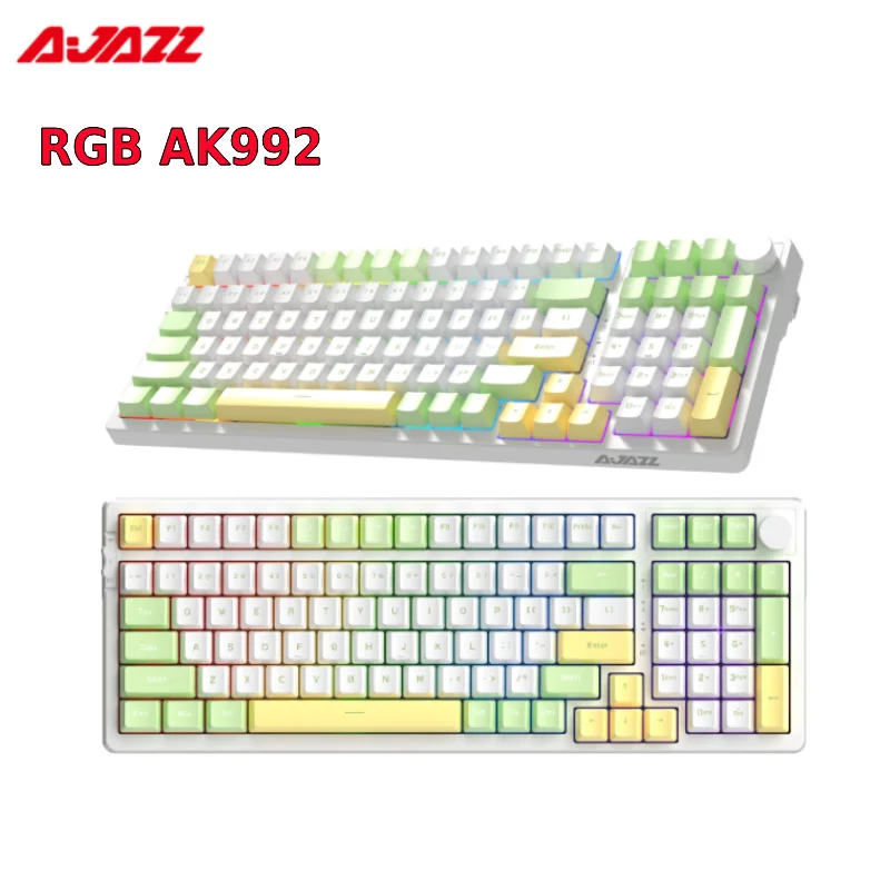 Ajazz-AK992-100-Keys-Mechanical-Keyboard-Gaming-RGB-ABS-Hot-Swap ...