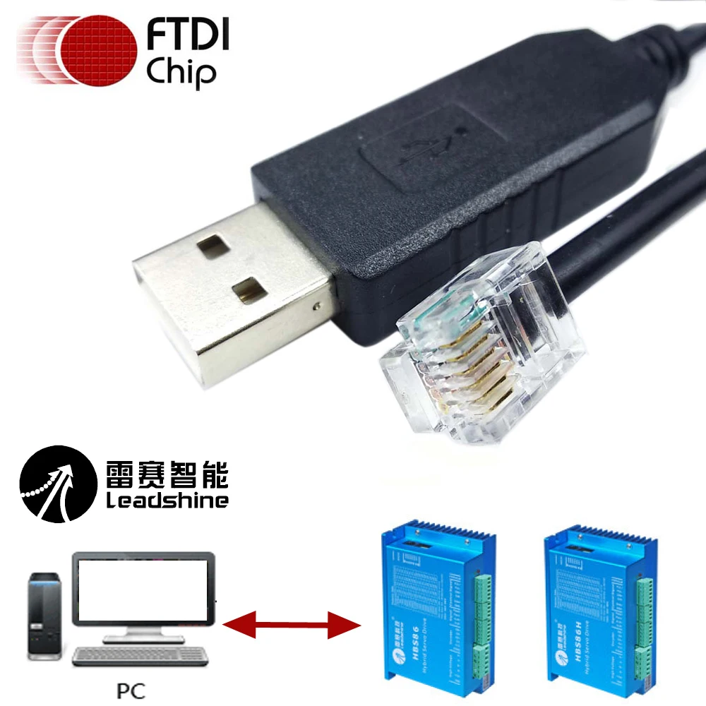 Ftdi Usb Rs232 To Rj11 Rj12 For Leadshine Stepper Drive Dm432c Dm442 ...