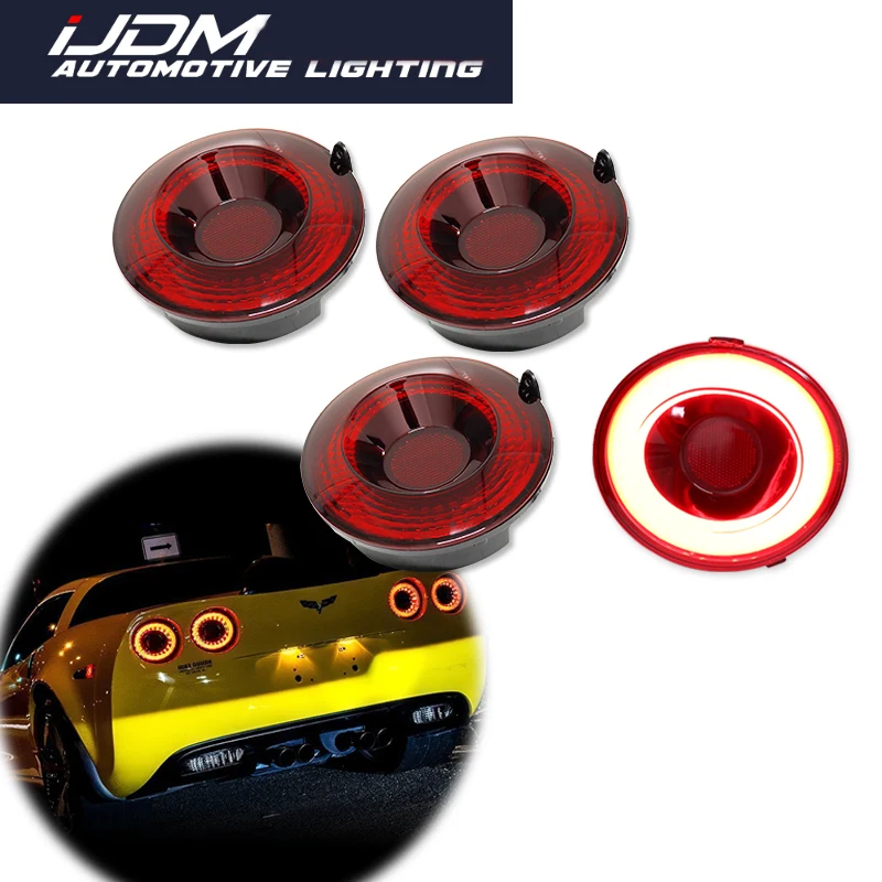 4pcs-Car-LED-Tail-Lights-Assemblies-Rear-Stop-Brake-Light-LED-Stop ...