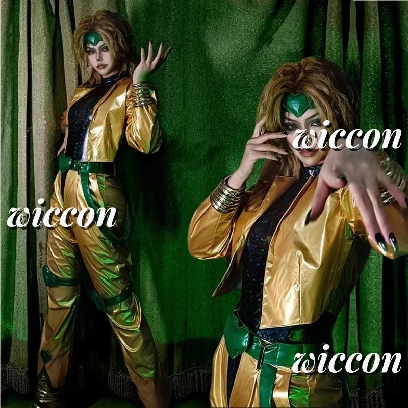 Anime Adventure Movie Bizarre Dio Brando Cosplay Costume Yellow Full ...