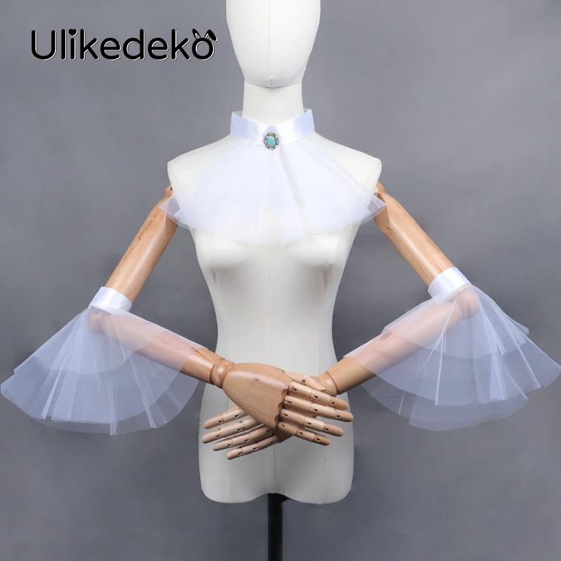 Vintage-Victorian-False-Cuffs-Detachable-Fake-Collar-Mesh-Undersleeves ...