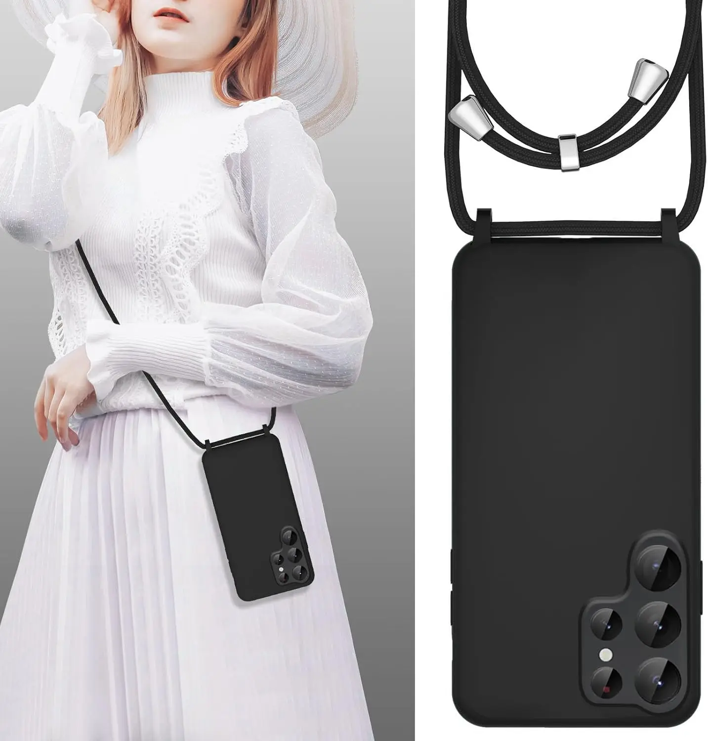 For Samsung Galaxy S25 Ultra 24 23 22 21 A16 A55 5G Crossbody Hanging ...