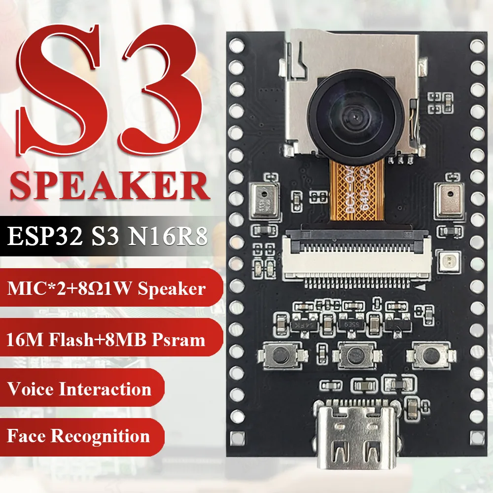 NEW-ESP32-S3-CAM-Speaker-Development-Board-with-OV2640-Wifi-Camera ...