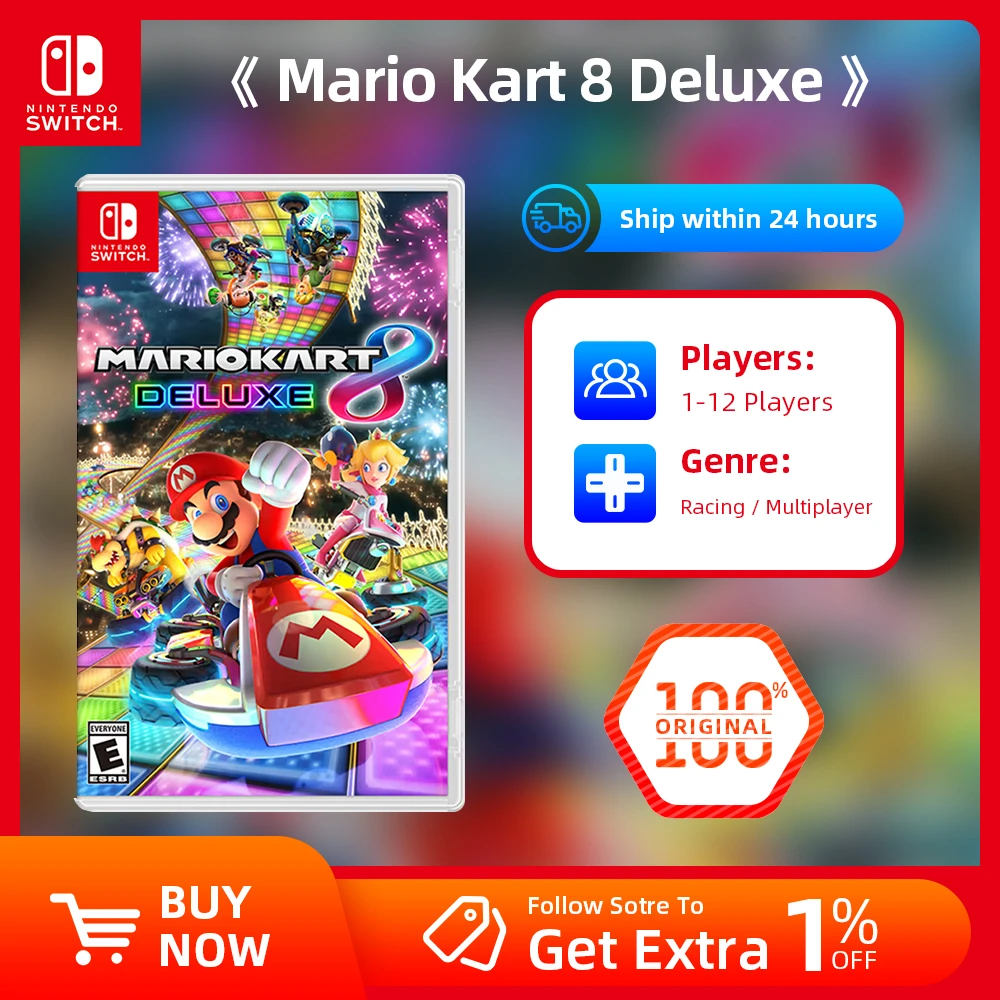 Nintendo Switch Game Deals Mario Kart 8 Deluxe Support 13 Languages Tv ...
