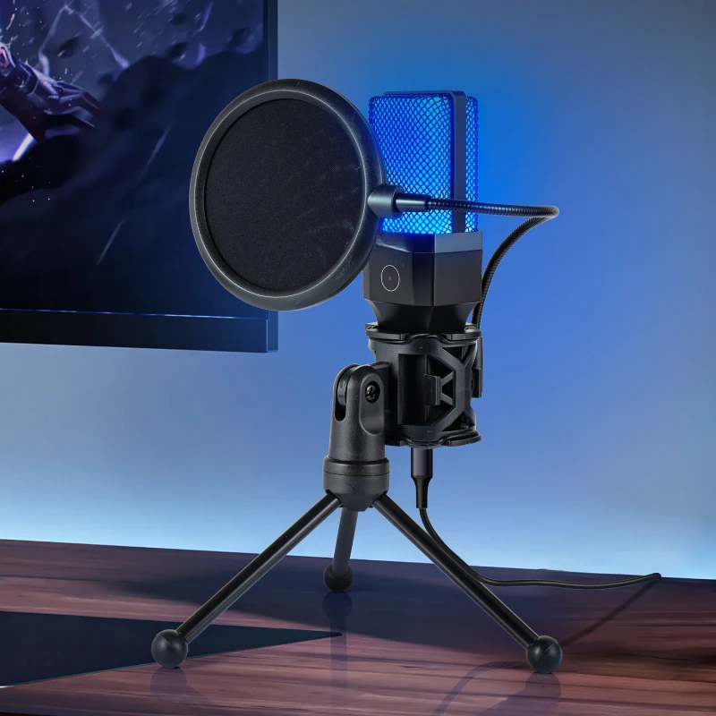 Microphone-Stand-Gaming-Mic-Tripod-Mount-Recording-Equipment-for ...
