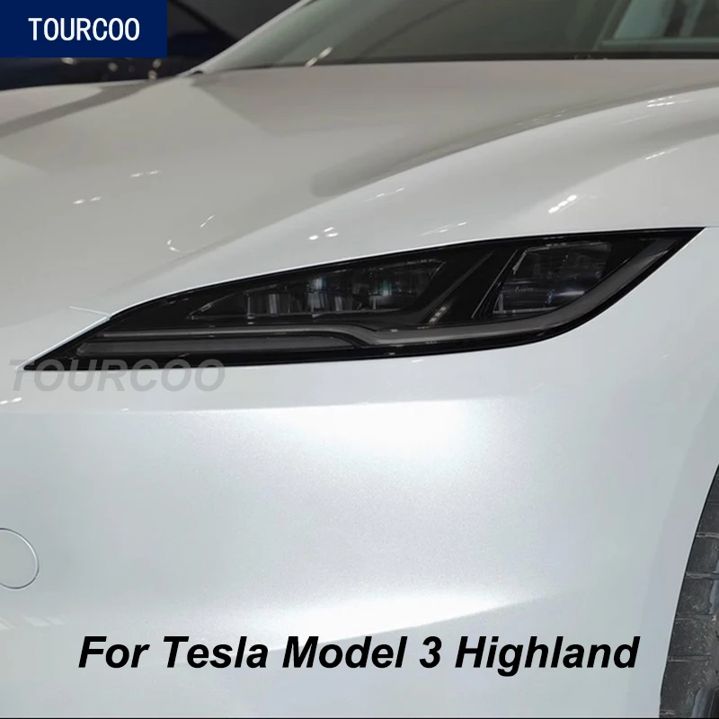 For-Tesla-Model-3-Highland-Headlight-Taillight-Black-Tint-Film-TPU ...