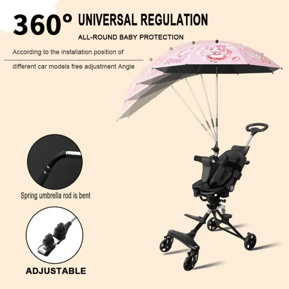 Universal UV Sun Rain Protection Baby Stroller Baby Parasol Pram ...