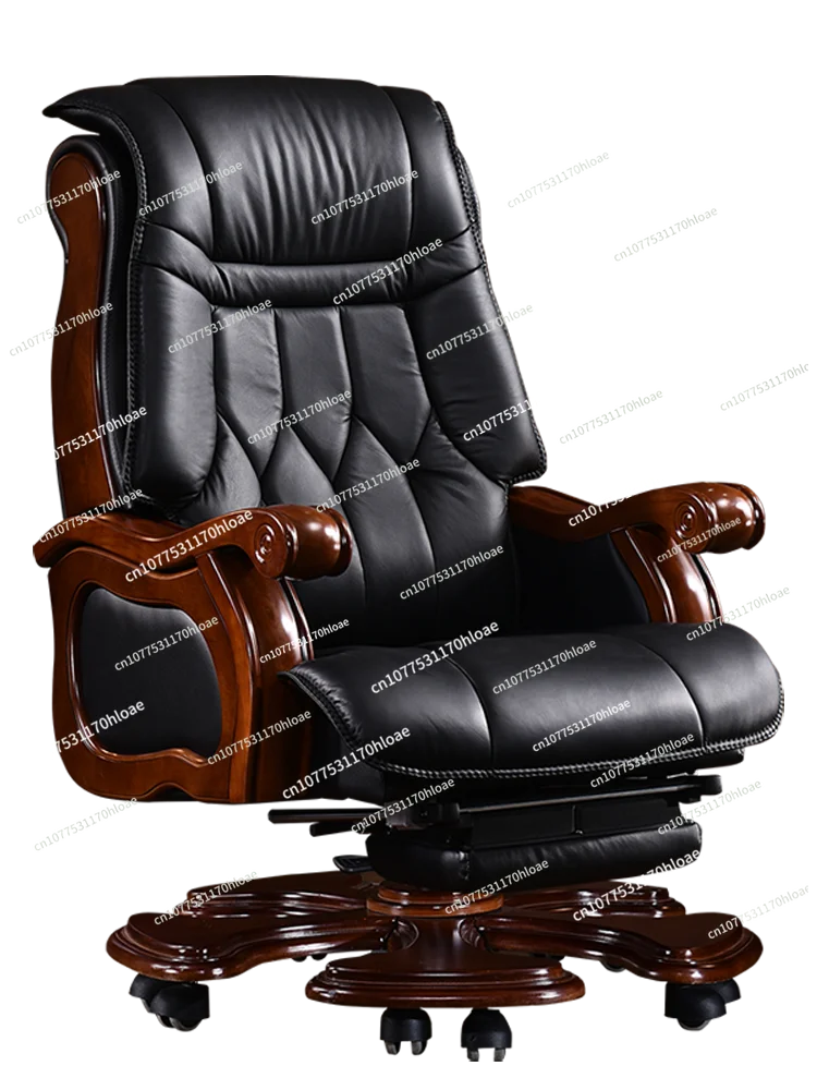 Chair-Office-Computer-Genuine-Leather-Reclining-Executive-Chair-Massage ...