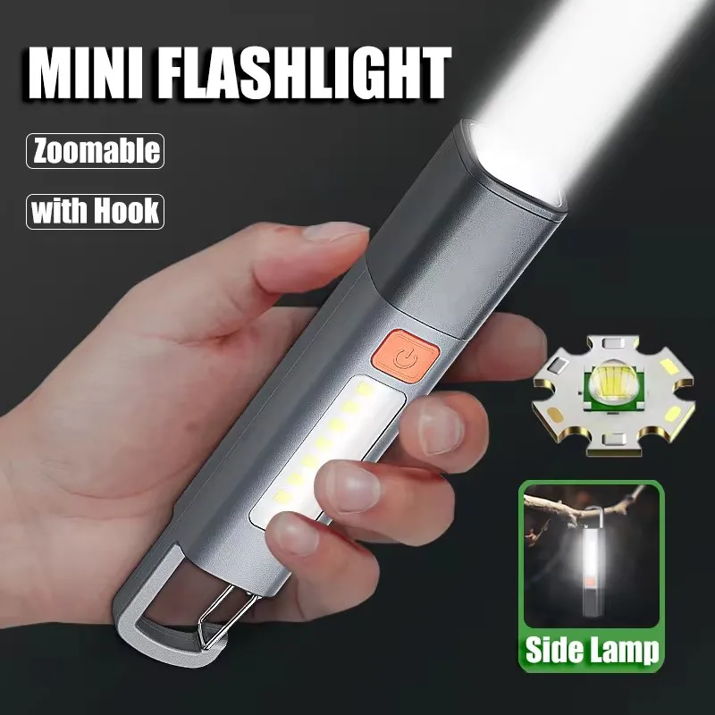 Ilumina-o-forte-ABS-Flashlamp-Carregamento-USB-Lanterna-pequena-ao-ar ...
