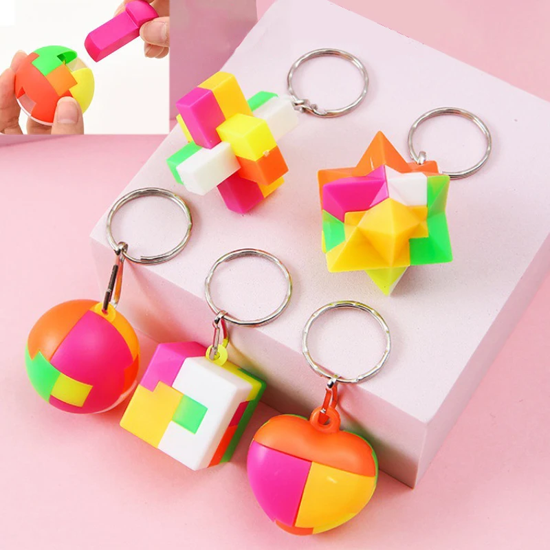 10pcs-Magic-Puzzle-Colored-Assembling-Ball-Keychain-Toy-Adult-Kids ...