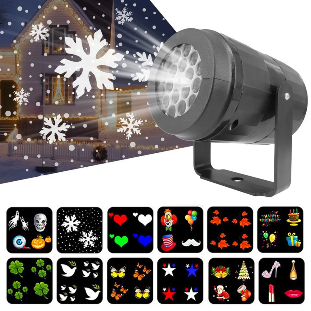 Christmas-Party-Lights-LED-Laser-Snowflake-Projector-4W-Stage-Lights ...