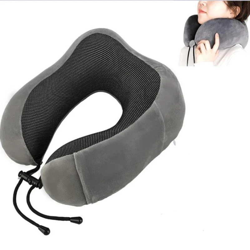 U Shaped Memory Foam Neck Pillows Soft Travel Pillow Massage Neck ...