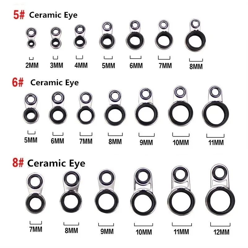 10Pcs-Telescopic-Sea-Fishing-Rod-Guide-Rings-Ceramic-Ring-Eyes-Fishing ...