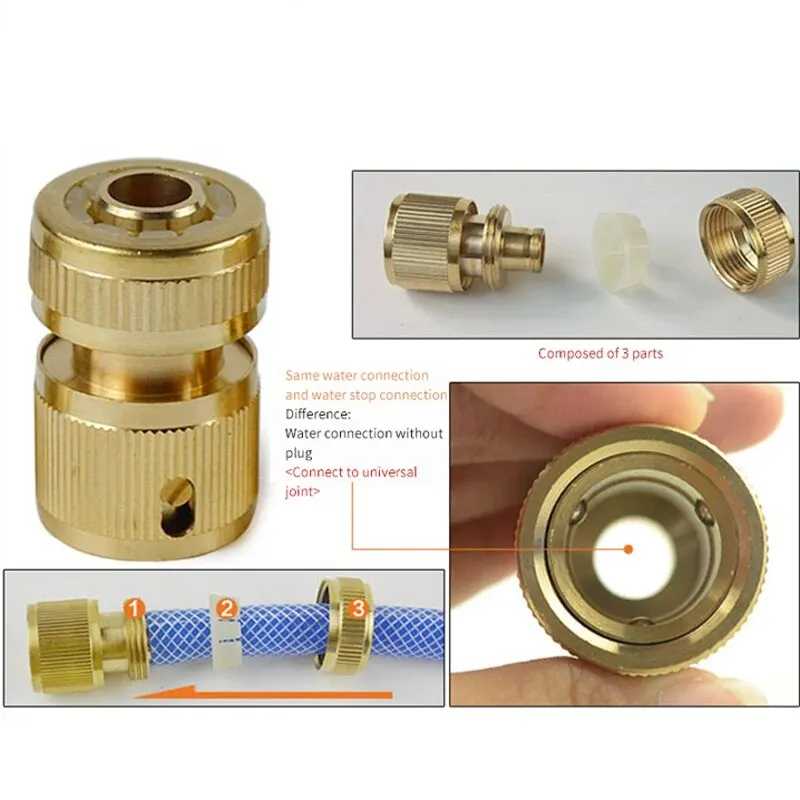 4-way Water Quick Connector High Pressure Quick Coupling For Car Washer ...