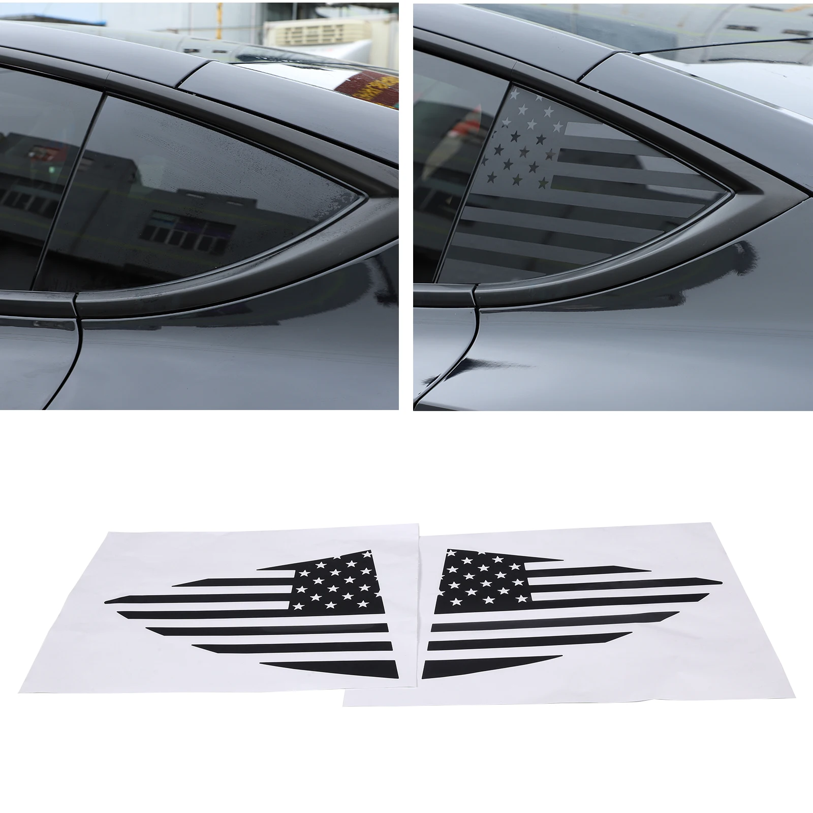 For-Tesla-Model-Y-PVC-Rear-Window-Flag-Vinyl-Decal-Trim-Sticker-Window ...