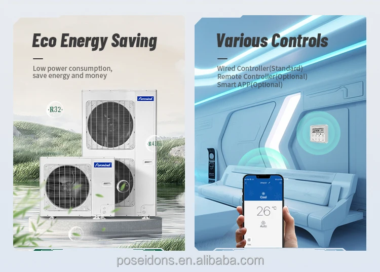 Slim Split Central Air Conditioners 36000Btu DC Inverter VRF Multi Zone ...