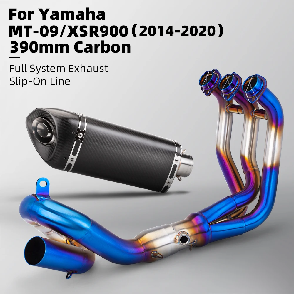 For-YAMAHA-MT09-FZ09-XSR900-Slip-On-51MM-Donut-Front-Tube-Link-Pipe ...