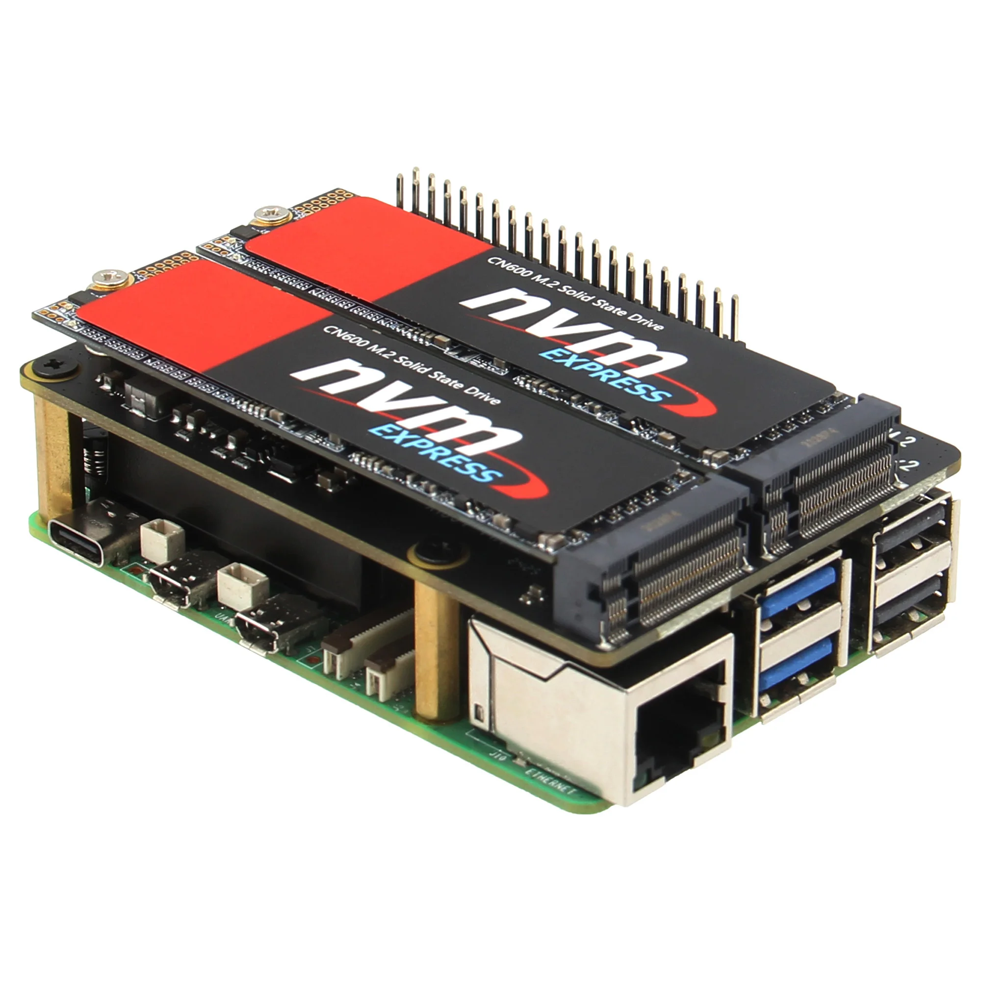 Shield Stockage Rapide Carte Dual M.2 NVMe SSD Pour Raspberry Pi 5 ...