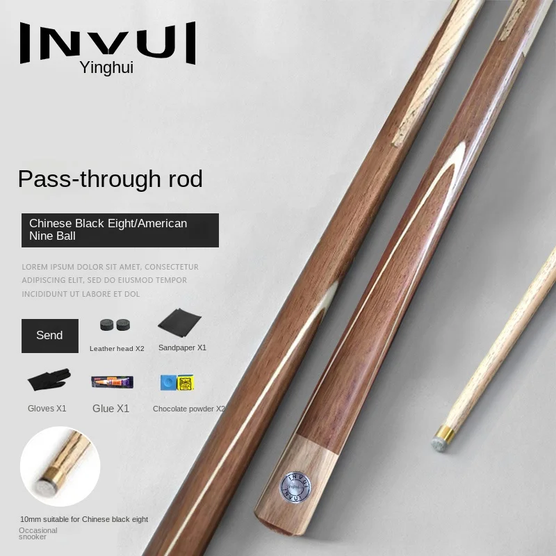 SMALL-HEAD-BALL-ROD-Ashwood-Single-Billiard-Cue-Beginner-Snooker-10MM-G ...