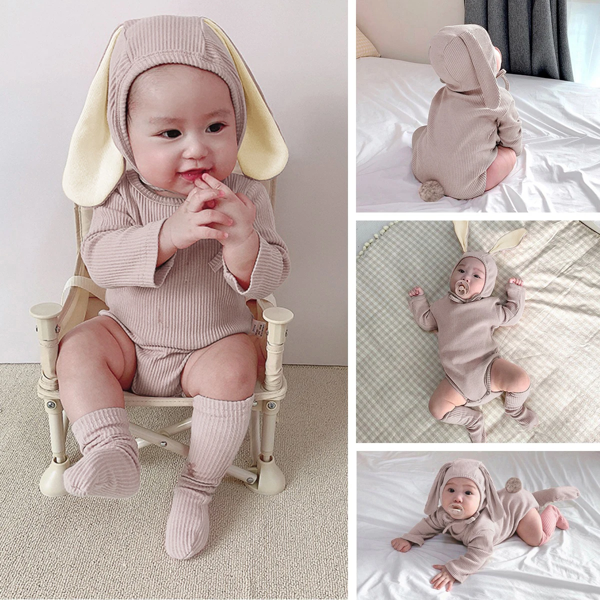 Infant-Newborn-Baby-Boys-Girls-Easter-Outfits-Rib-3D-Rabbit-Tail-Romper ...