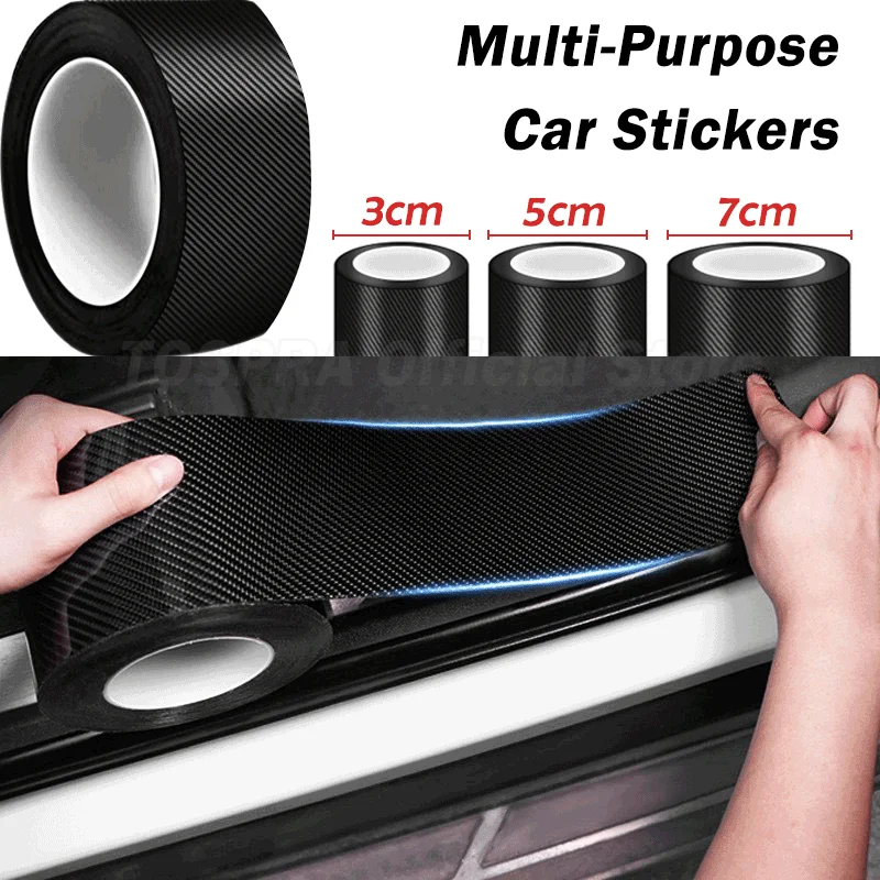 Nano-Carbon-Fiber-Car-Sticker-DIY-Paste-Protection-Strip-Auto-Door-Sill ...