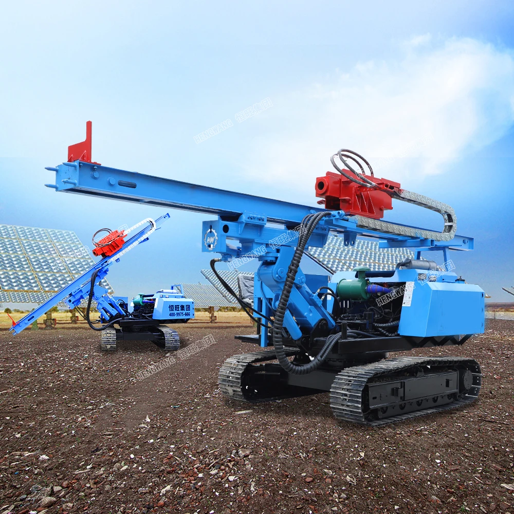 Hengwang-High-Quality-Hydraulic-Borehole-Photovoltaic-Solar-piling-rig ...