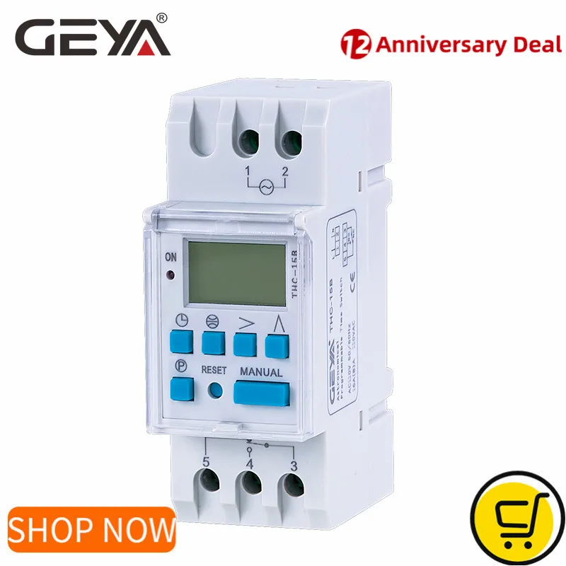 GEYA Astronomical Timer Switch LCD Display 16A 20A 30A Timing Control ...