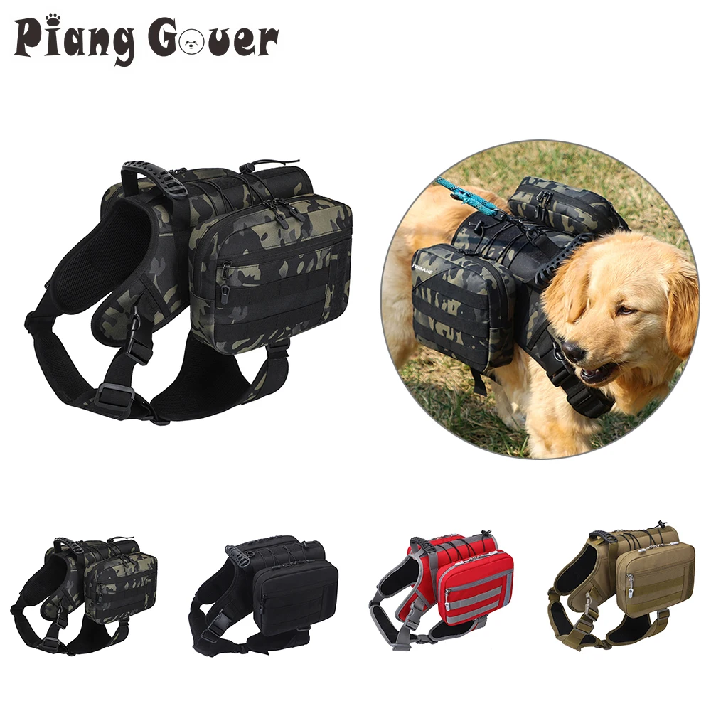 Adjustable-Pet-Harness-Backpack-Snack-Big-Dog-Saddle-Bag-for-Medium ...