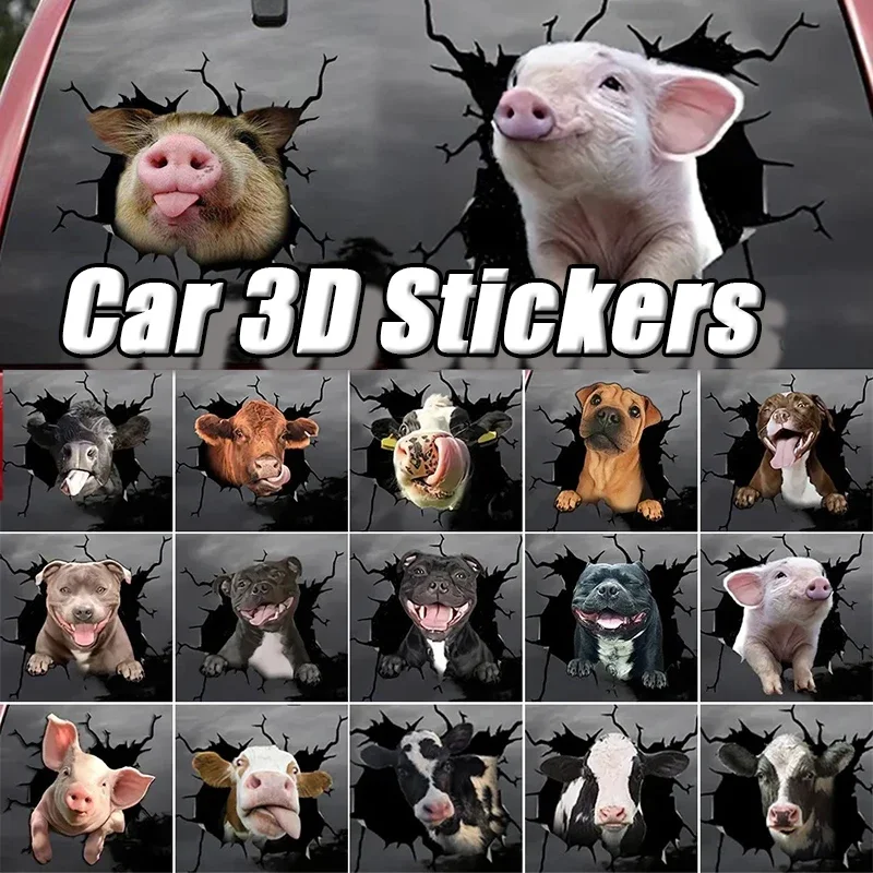 Car-3D-Creativity-Stickers-Cute-Animal-DIY-Window-Simulation-Sticker ...