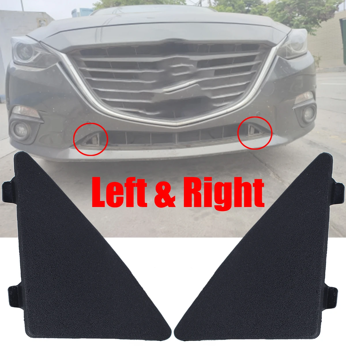 For-Mazda-3-Axela-BM-Front-Bumper-Triangle-Cover-Left-Right-Trim-Cap ...