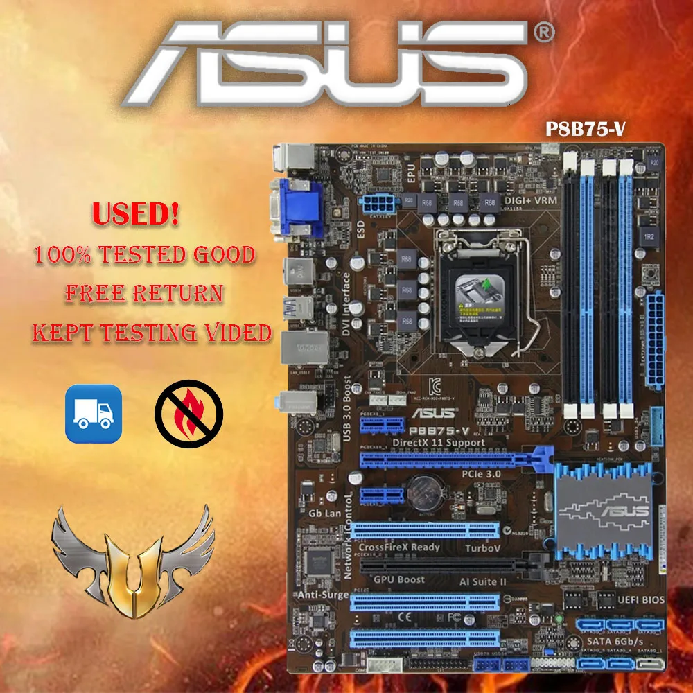 Para-Asus-P8B75-V-Original-Desktop-Motherboard-Intel-B75-Soquete-LGA ...