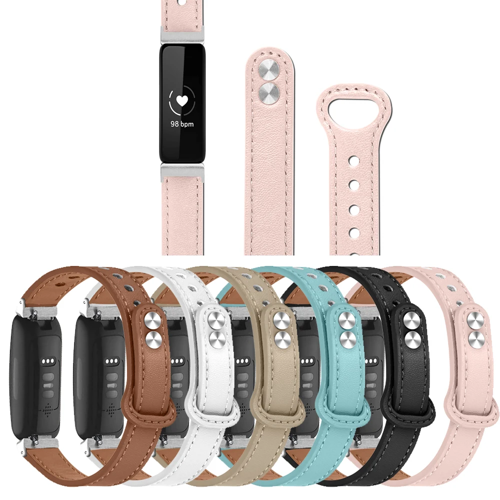 100-Leather-Strap-For-Fitbit-Inspire-1-Inspire-2-Inspire-HR-Band ...