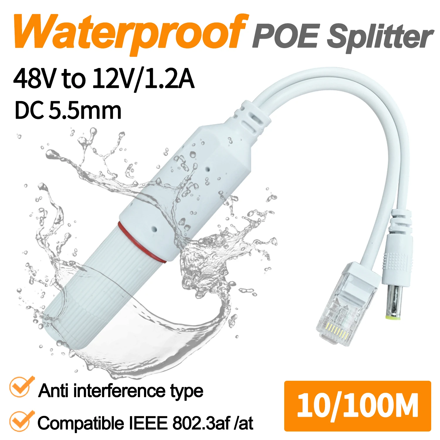POE Splitter Adapter Active Adaptive Separator Cable Supply Module ...