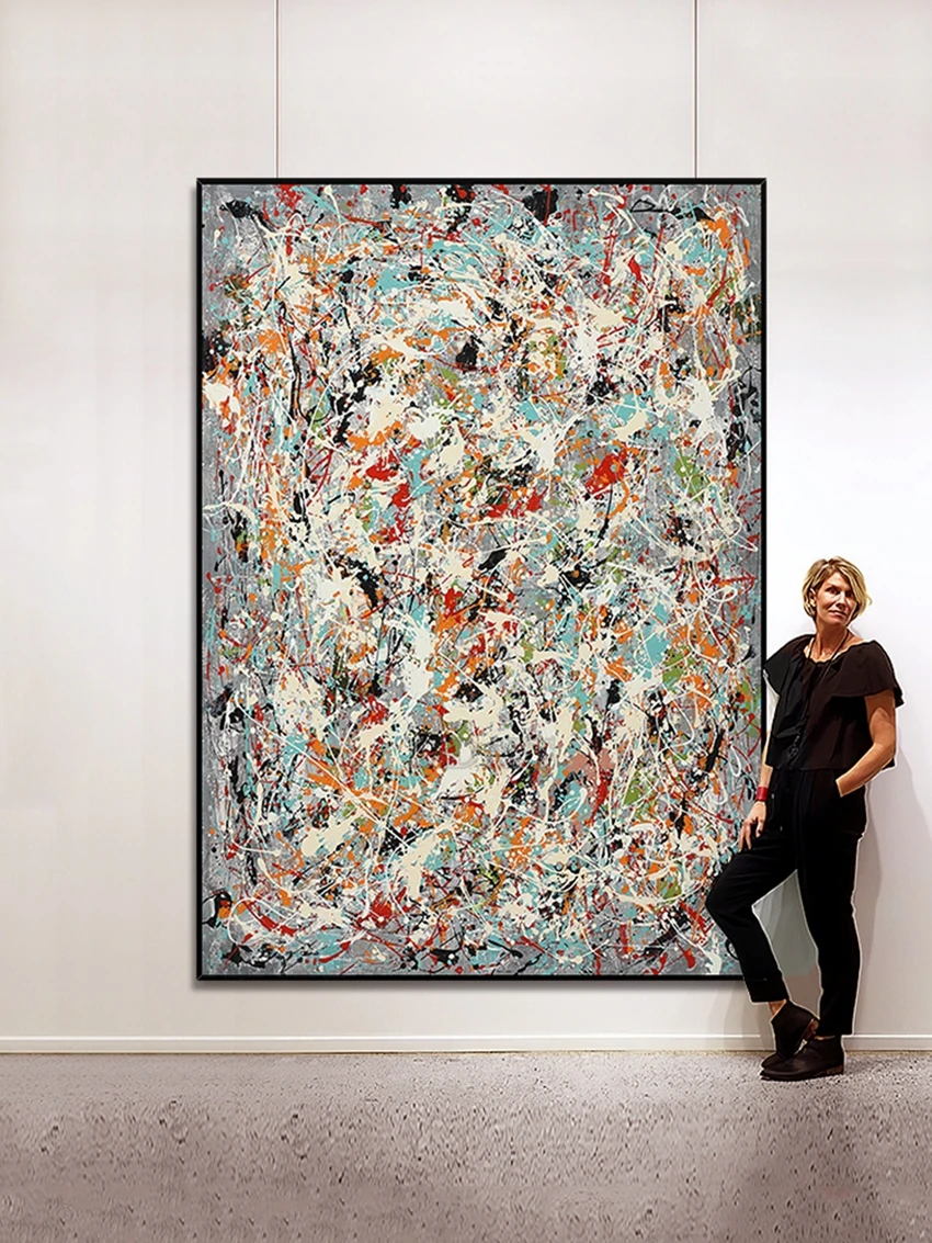 Copy-Pollock-OIl-Paintings-Hand-painted-Abstract-Pictures-Paintings-On ...