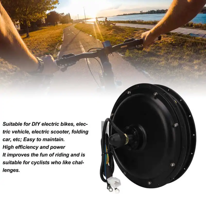 Bicicleta elétrica traseira Spoke Wheel Hub Motor, Modificado DC Motor ...