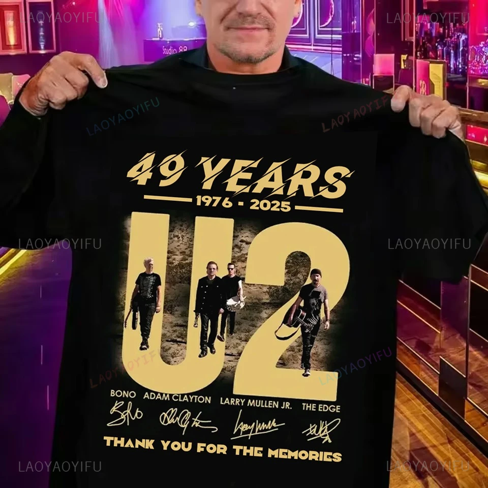 U2 Band 49 Anniversary Graphic Tee Unisex 1976-2026 Vintage Rock ...