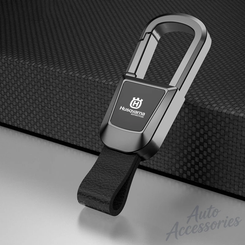 Car Keychain Alloy Key Chain Leather Key Ring For Husqvarna 701 ...