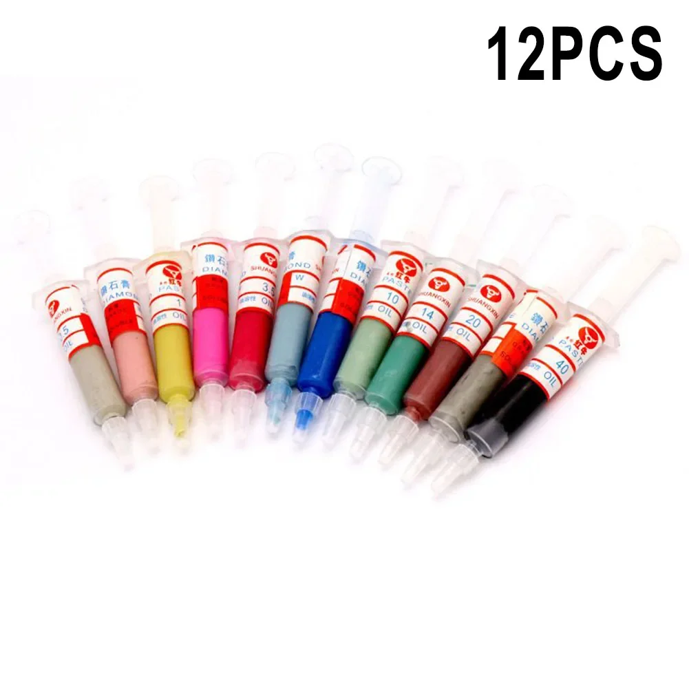 8-12pcs-W0-5-40-Diamondes-Grinding-Polishing-Paste-Lapping-Compound ...