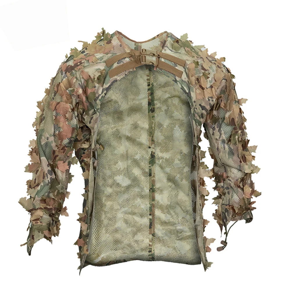 Tactical-Ghillie-Suit-Adult-Leaf-Camouflage-Cloak-Hunting-Clothes ...