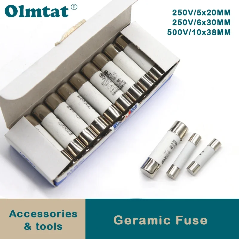 5-10Pcs-Fusible-Fuse-5x20mm-6x30mm-10x38mm-Fast-Blow-Tube-Fuses-250 ...